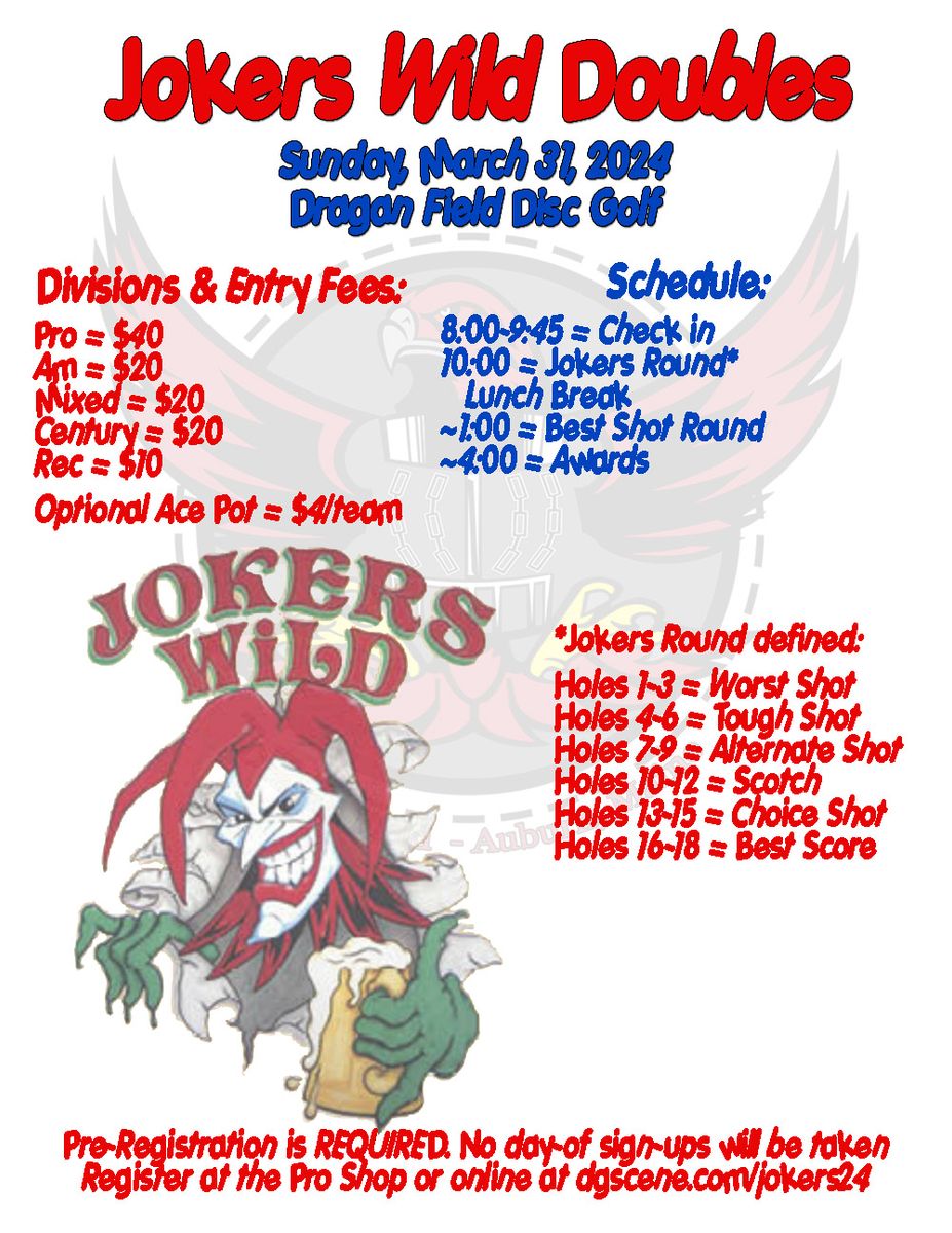 Jokers Wild Doubles 2024 | Auburn, ME | UDisc Events